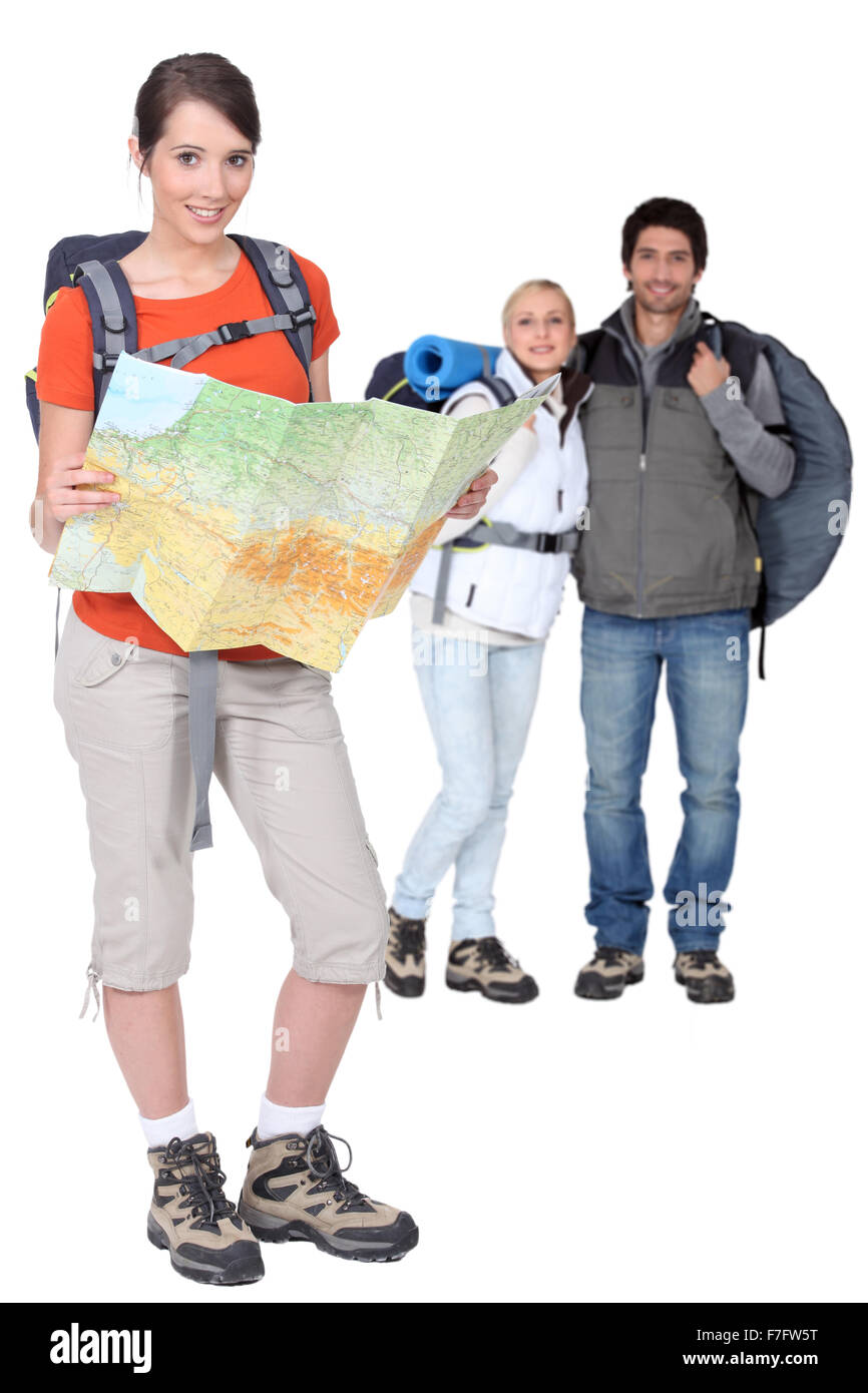 Backpackers backpacking Cut Out Stock Images & Pictures - Alamy