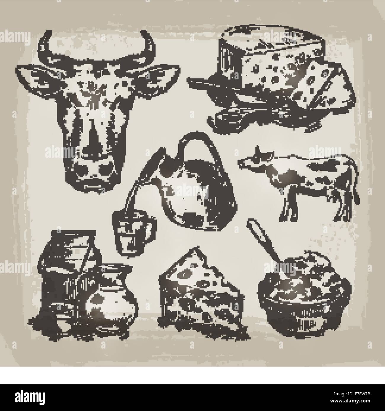 Cow Products Drawing