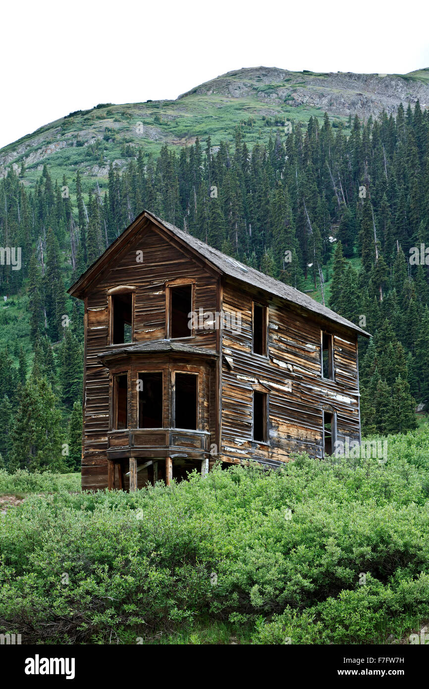 Ruins of house, Animas Forks ghost town, San Juan Mountains, Colorado ...