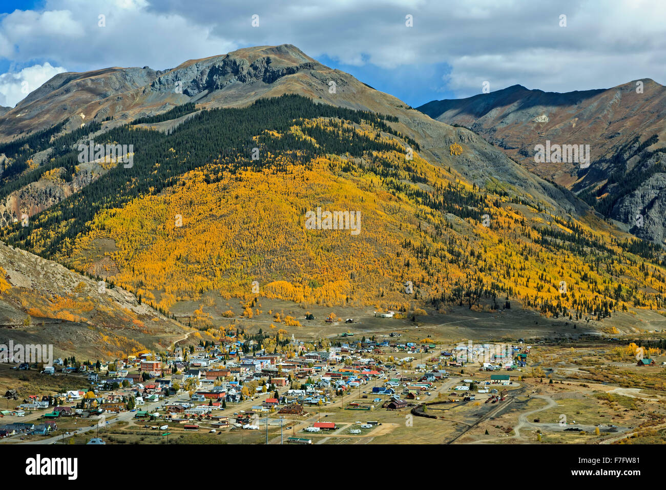 Fall colors and Silverton, Colorado USA Stock Photo - Alamy