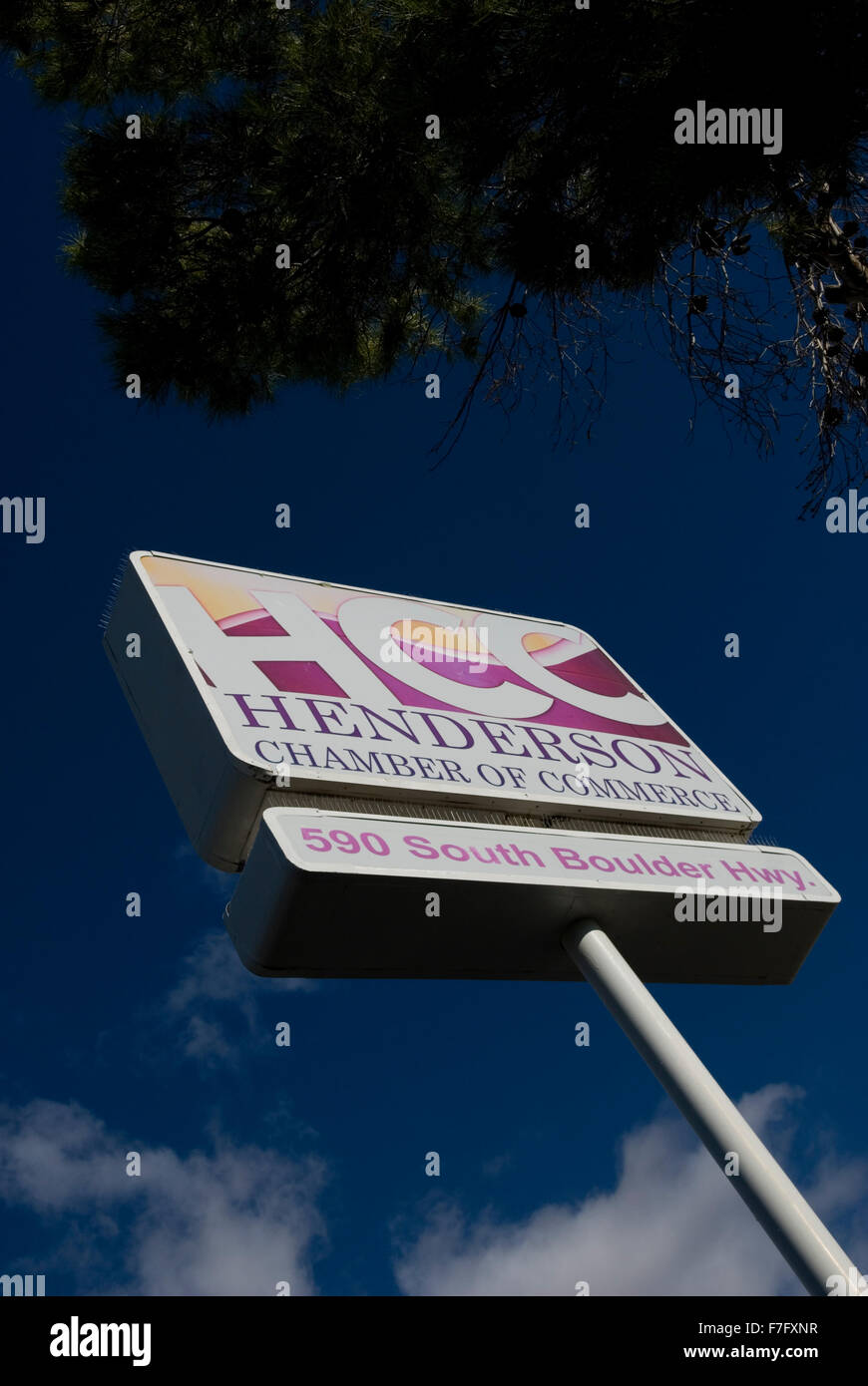 Henderson Chamber of Commerce sign Nevada USA Stock Photo - Alamy