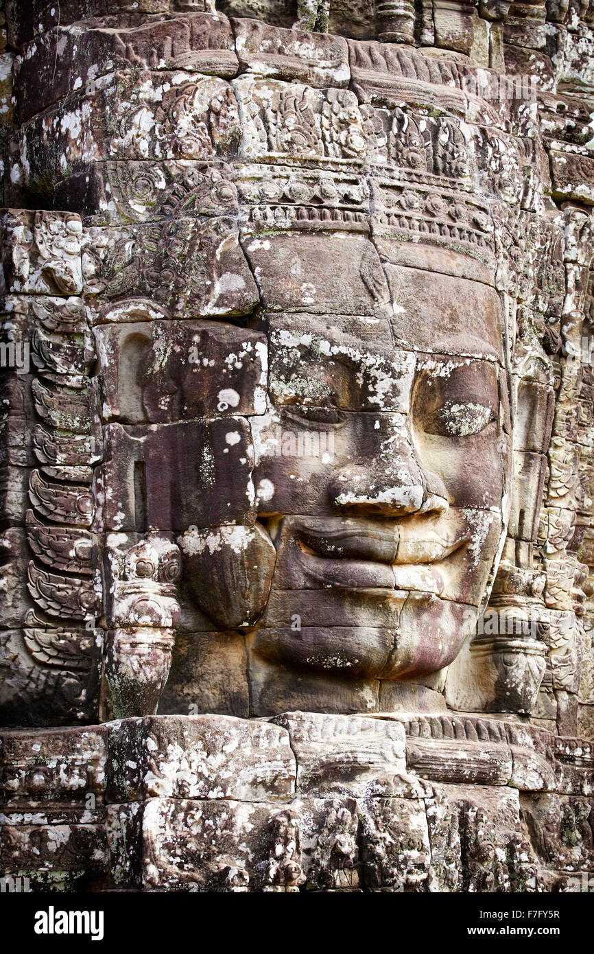 Faces of Bayon Temple, Angkor Thom, Cambodia, Asia Stock Photo - Alamy