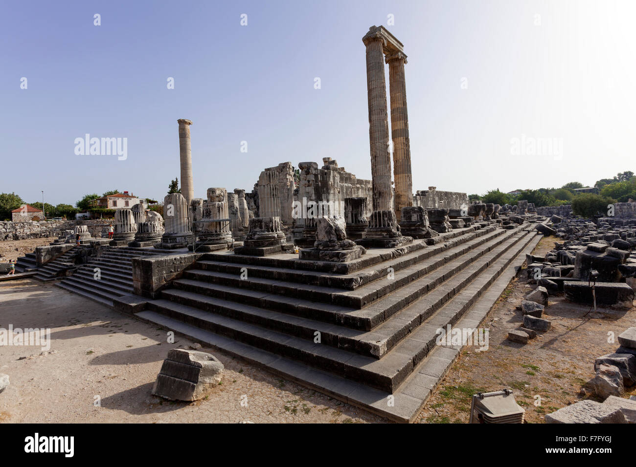 The ruins of the Temple of Apollo at Didyma, an ancient Greek sanctuary ...