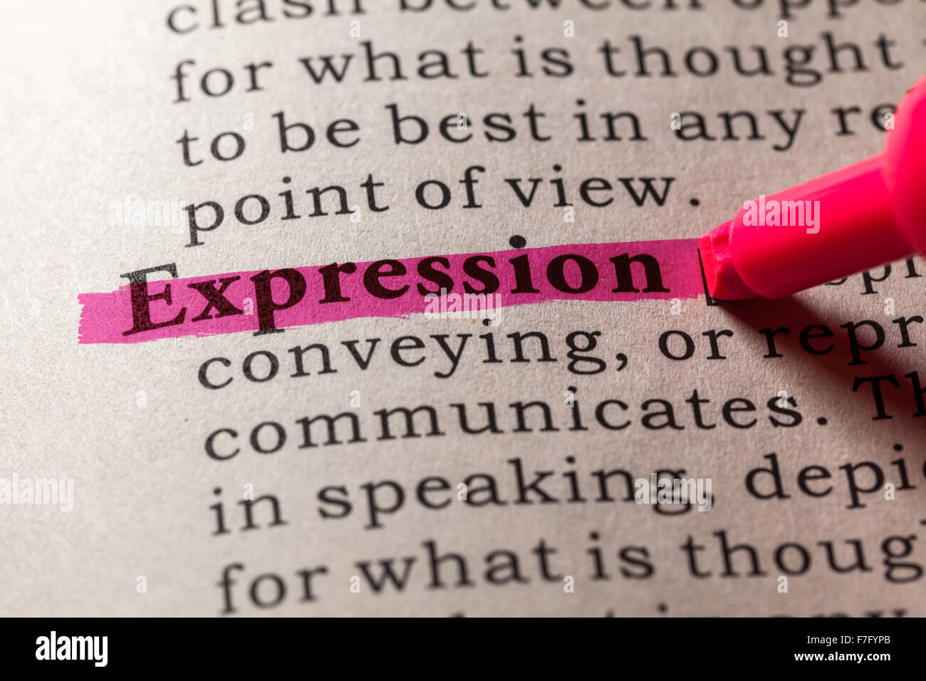 Fake Dictionary, Dictionary definition of the word expression Stock ...