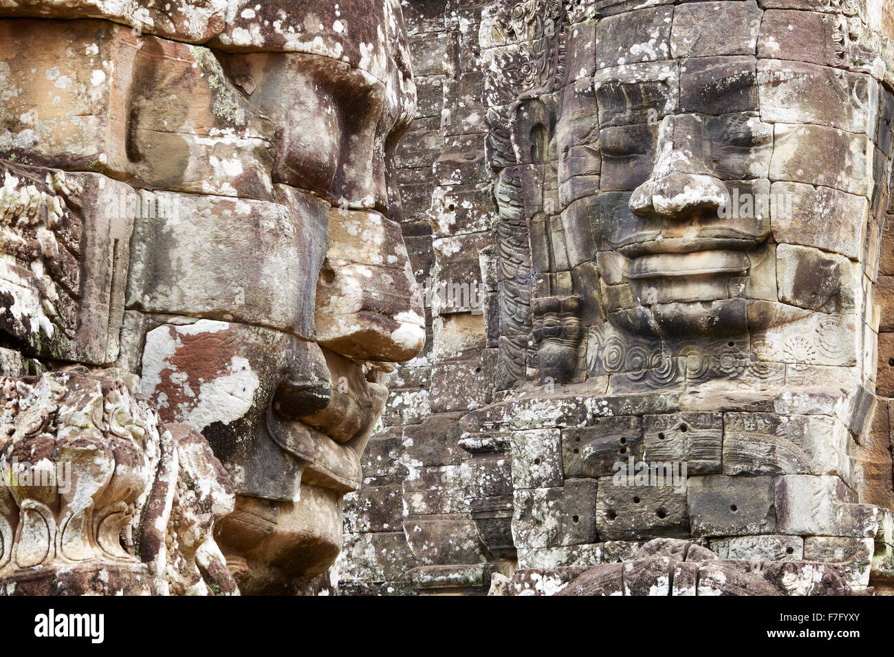 Faces of Bayon Temple, Angkor Thom, Cambodia, Asia Stock Photo - Alamy