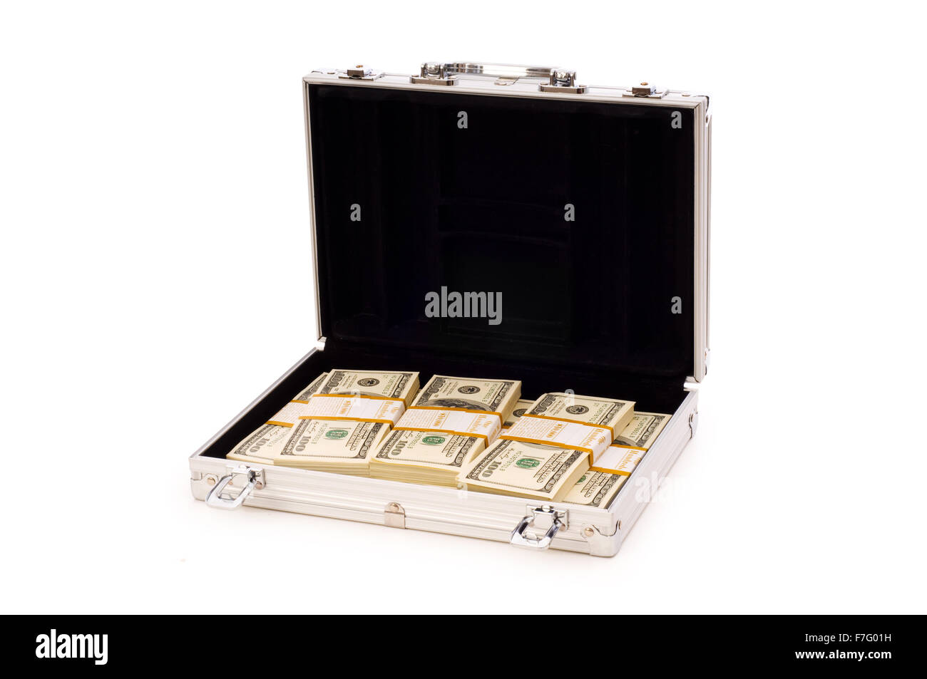 Money in the case isolated on white Stock Photo - Alamy