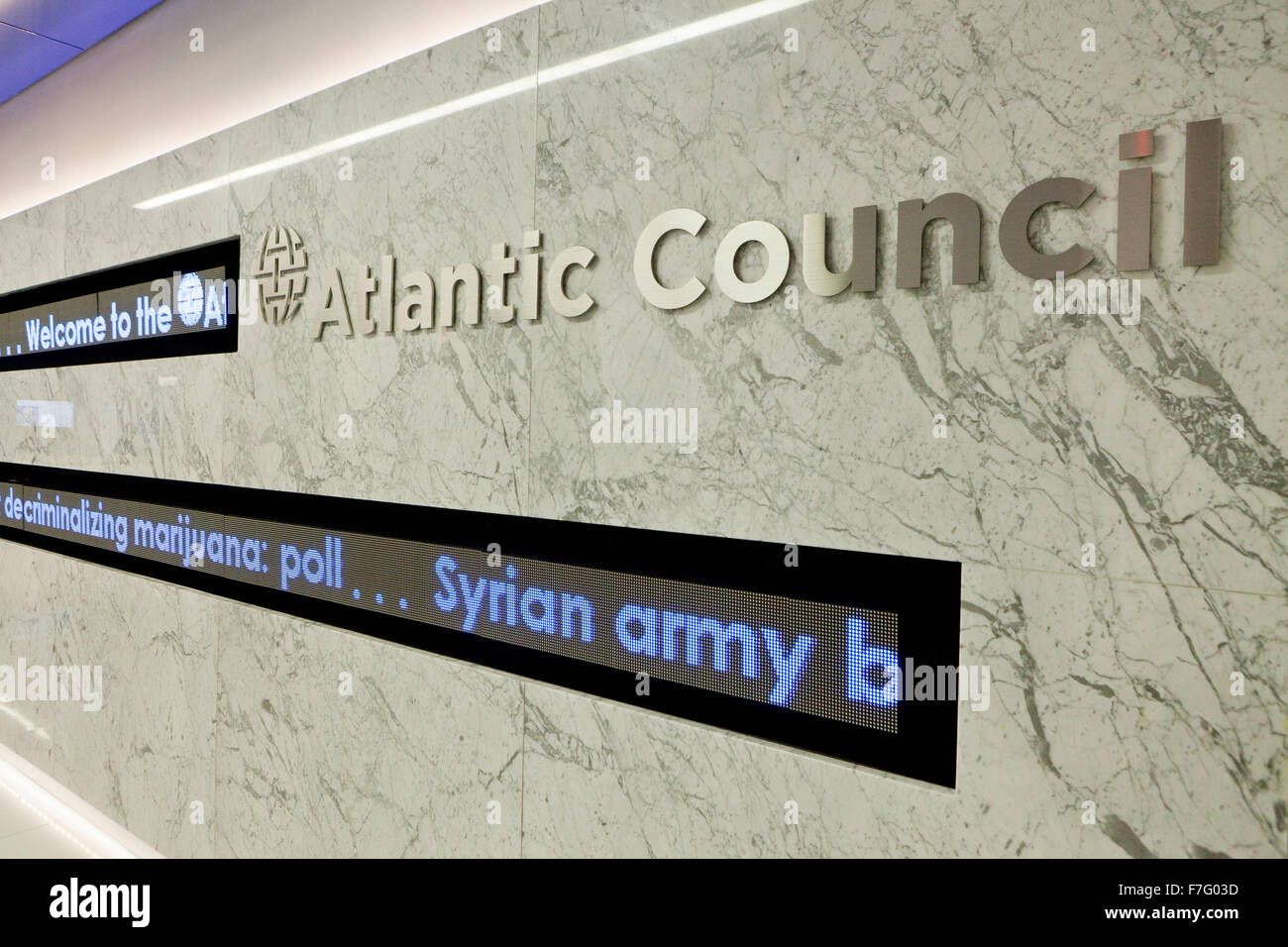 The Atlantic Council logo - Washington, DC USA Stock Photo - Alamy