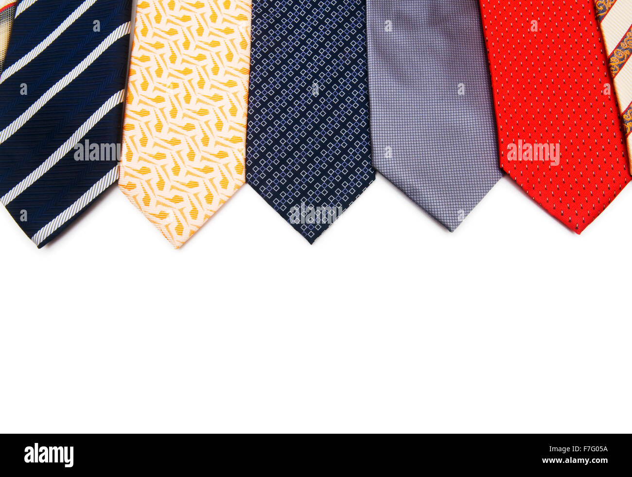 Selection of ties isolated on the white Stock Photo - Alamy