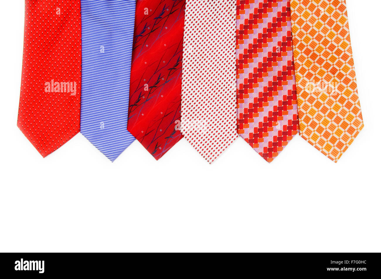 Selection of ties isolated on the white Stock Photo - Alamy