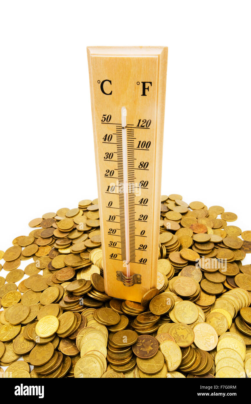 Financial concept - checking the temperature of market Stock Photo - Alamy
