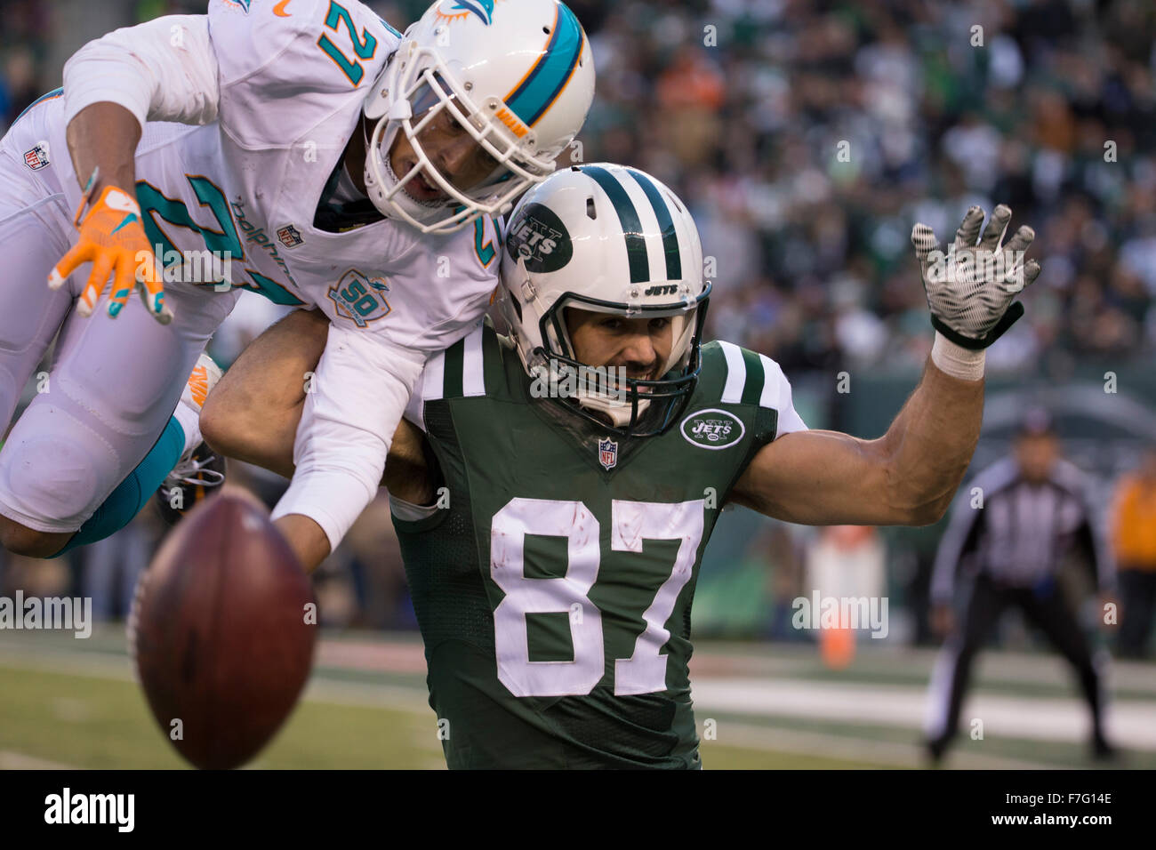 East Rutherford, New Jersey, USA. 29th Nov, 2015. New York Jets wide ...