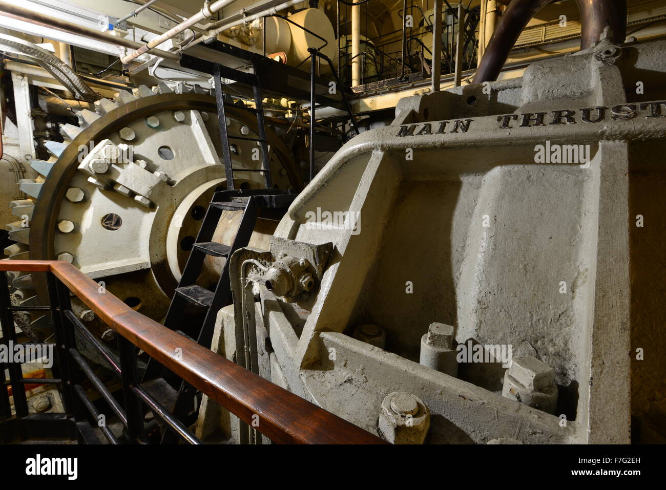 The engine room of the Queen Mary Liner Stock Photo - Alamy