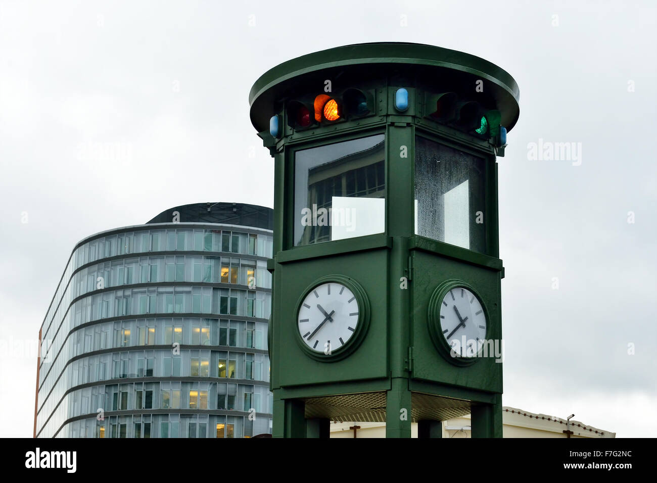 First traffic lights installed in Europe in Berlin Stock Photo - Alamy