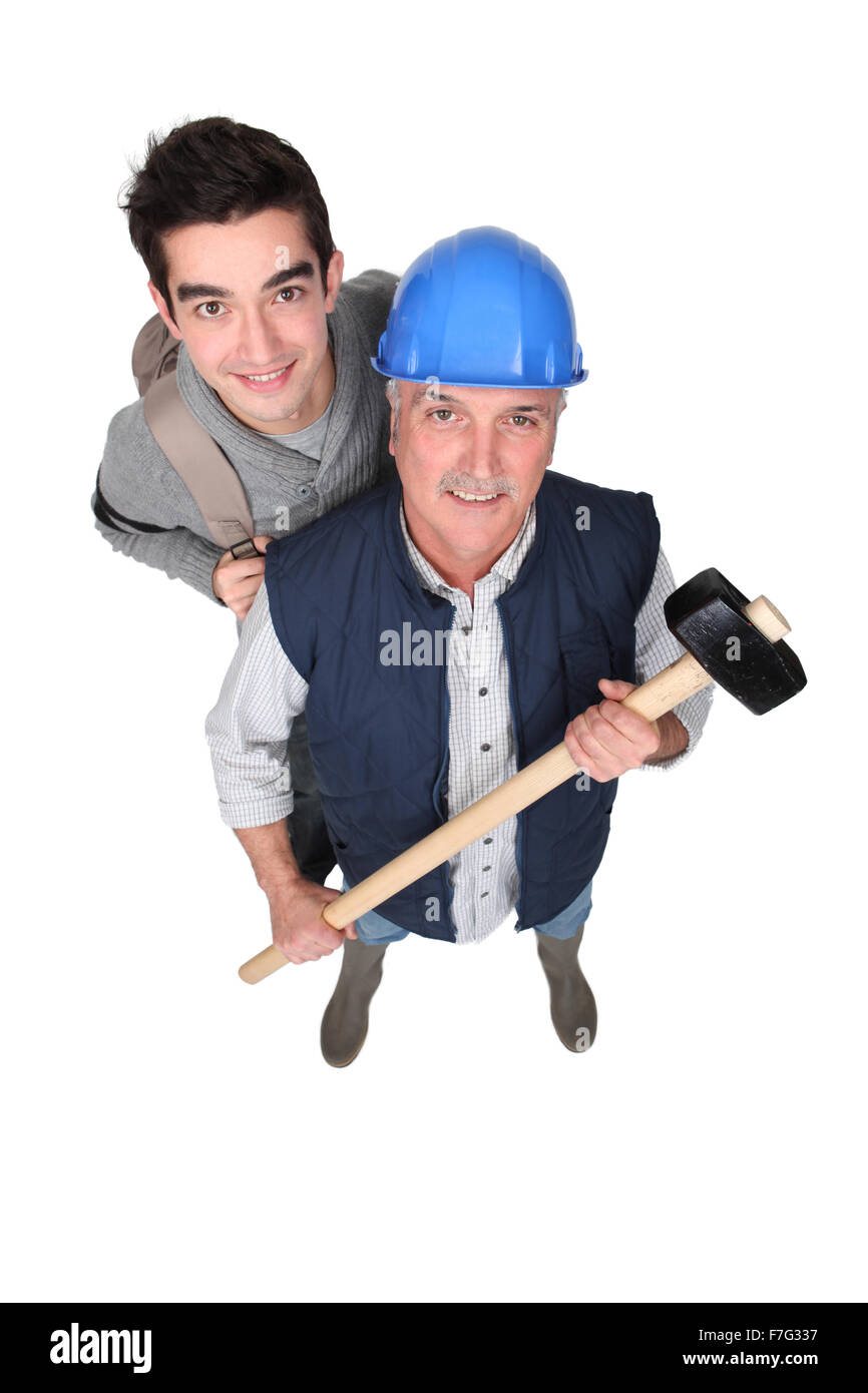 Grandfather grandson construction hi-res stock photography and images ...