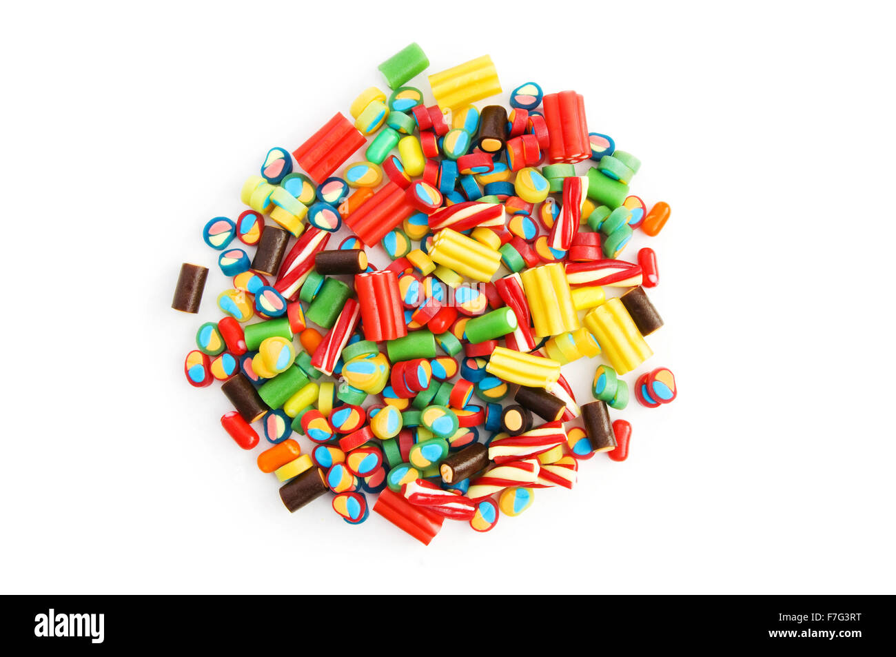 Colourful sweets isolated on the white background Stock Photo - Alamy