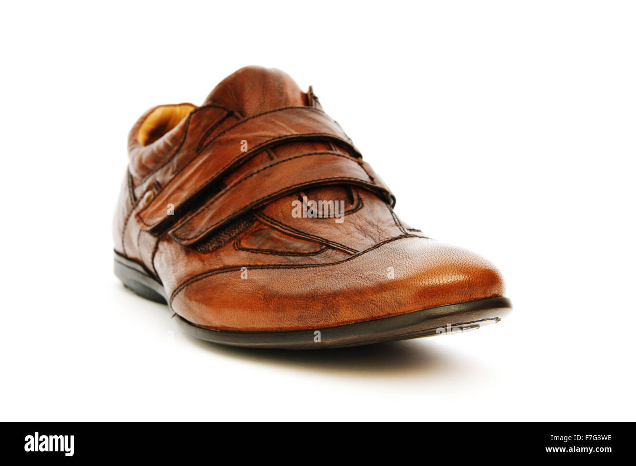 Male shoes isolated on the white background Stock Photo - Alamy