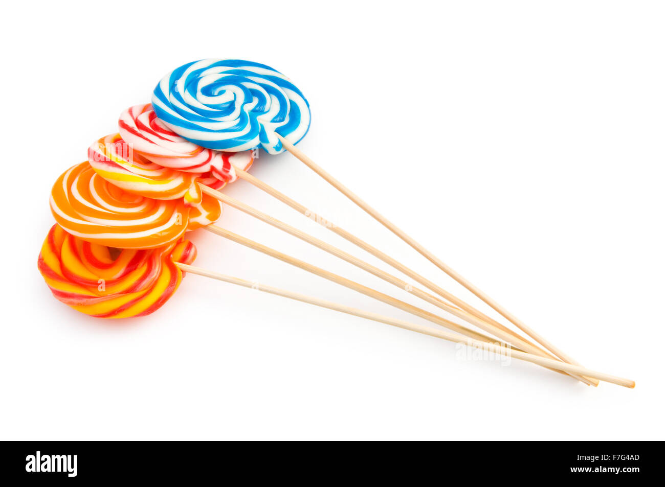 Colourful lollipop isolated on the white background Stock Photo - Alamy