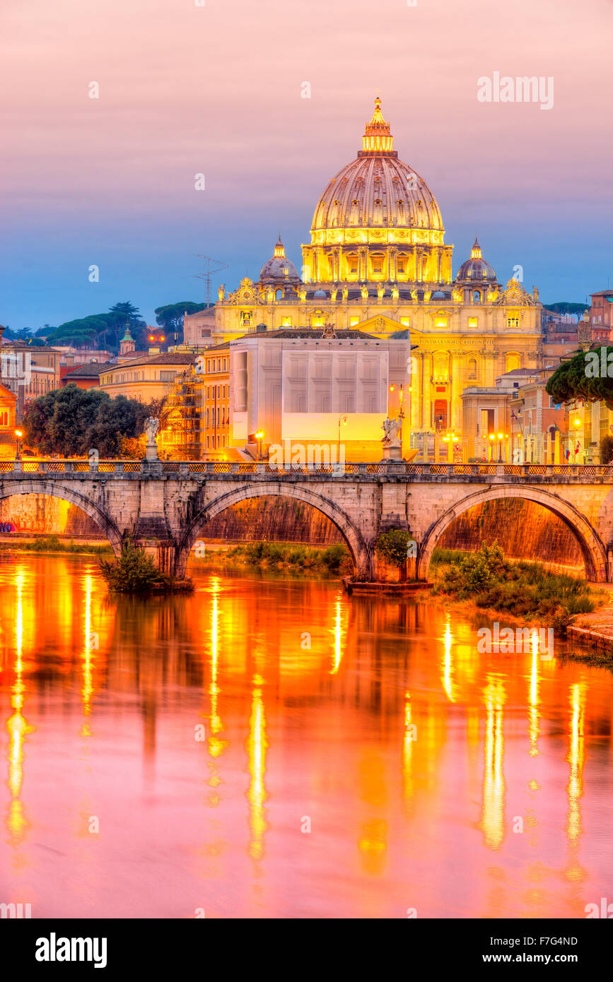 Rome, Saint Angel Castle, St. Peter and Vatican.Italy Stock Photo - Alamy