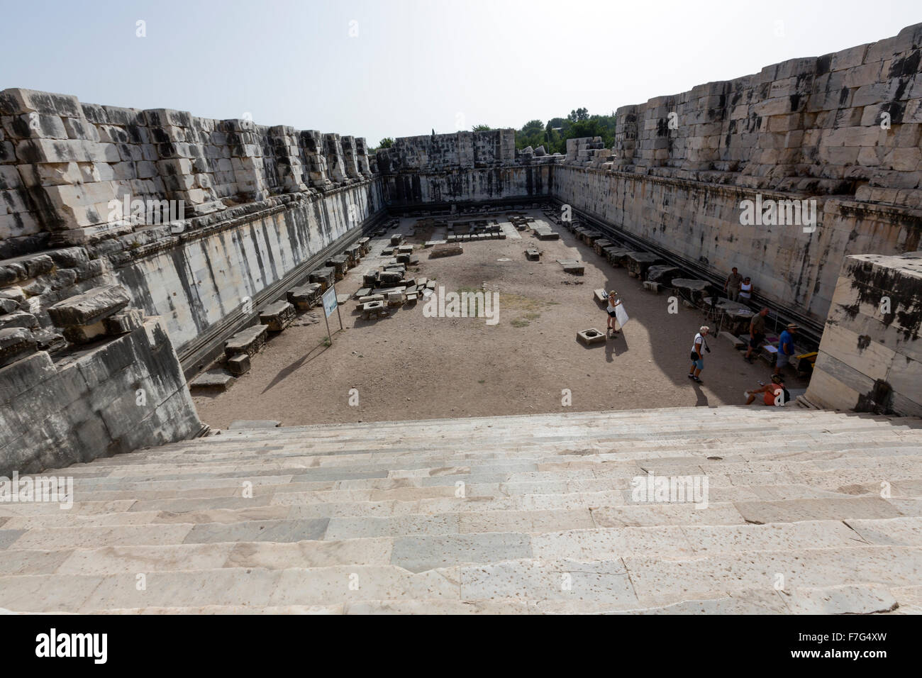 The adyton, inner courtyard and the Adyton Steps in Temple of Apollo ...