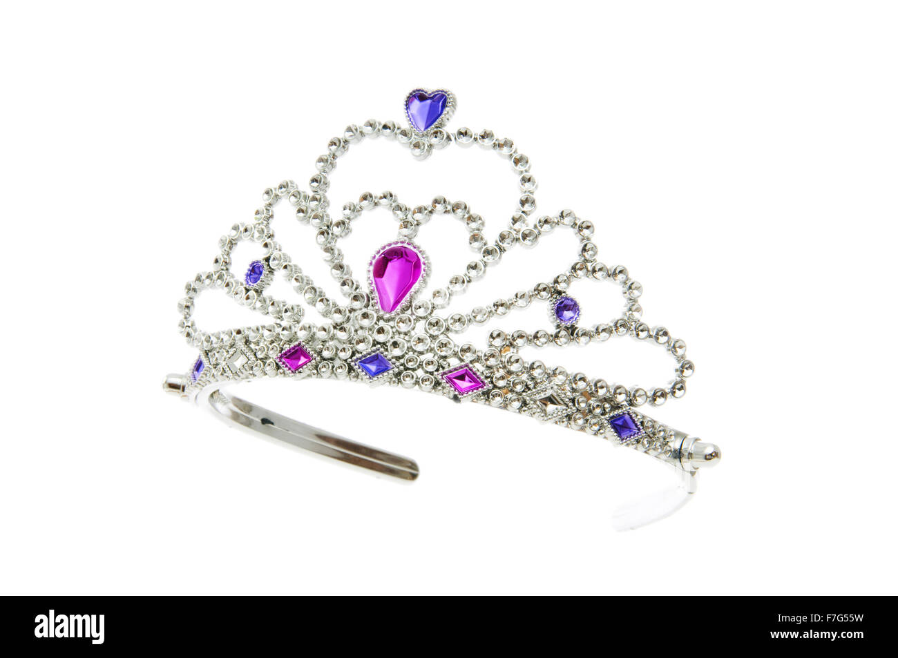 Silver diadem isolated on the white background Stock Photo - Alamy
