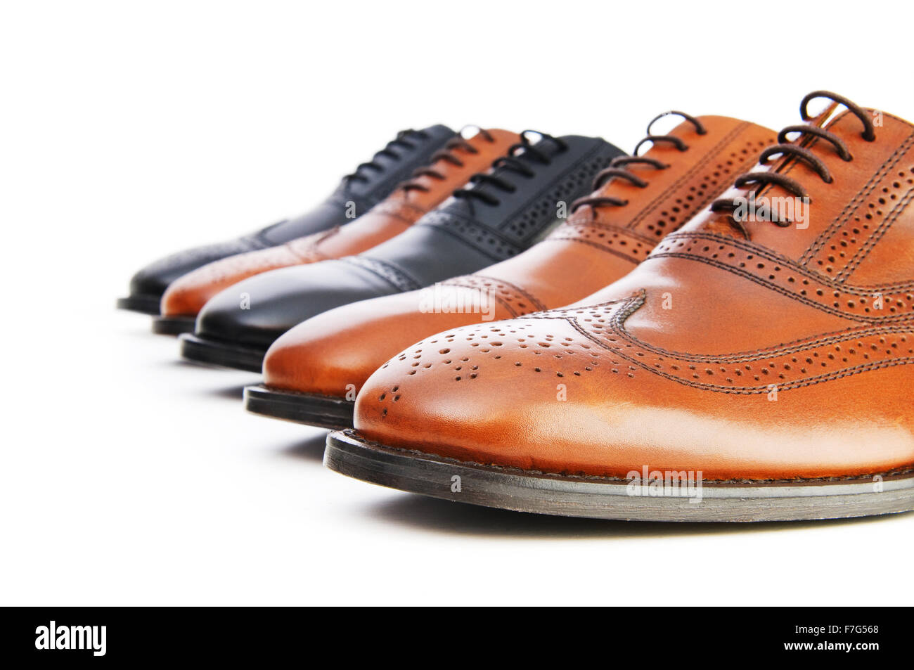 Male shoes isolated on the white background Stock Photo - Alamy