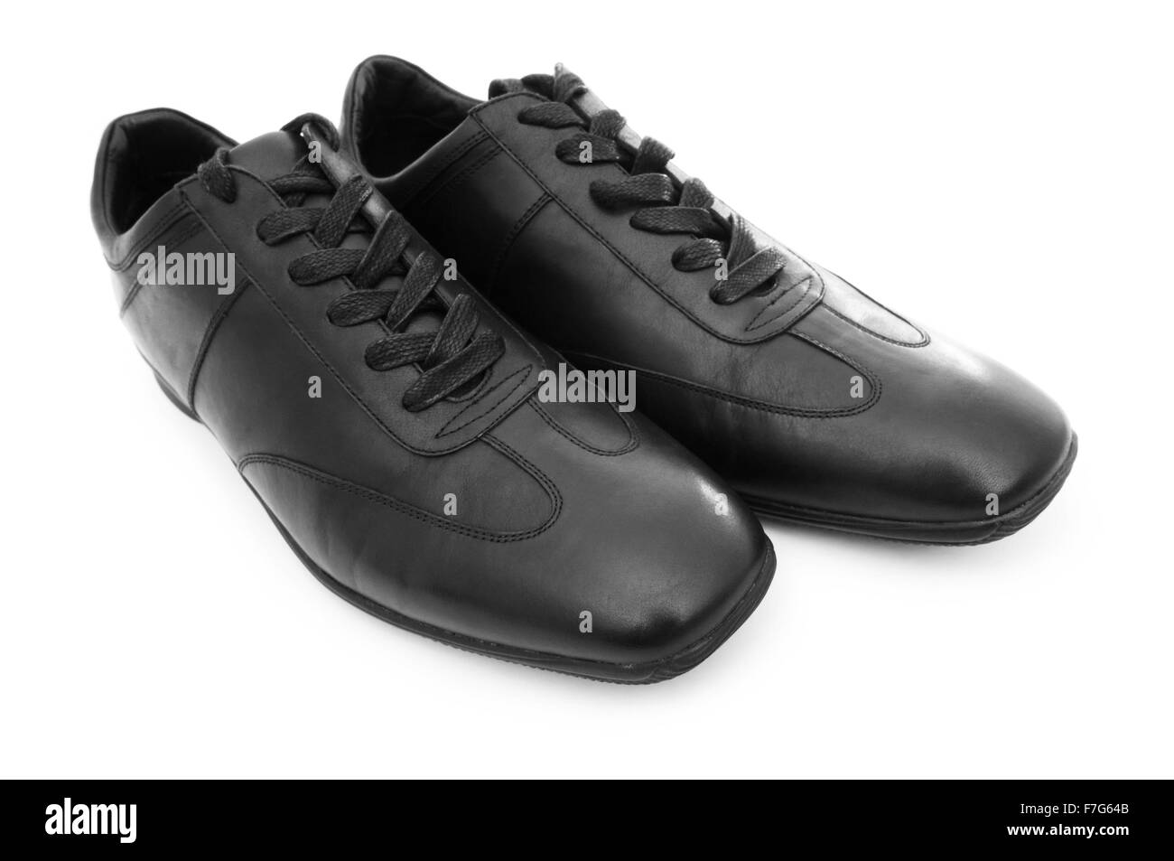 Male shoes isolated on the white background Stock Photo - Alamy