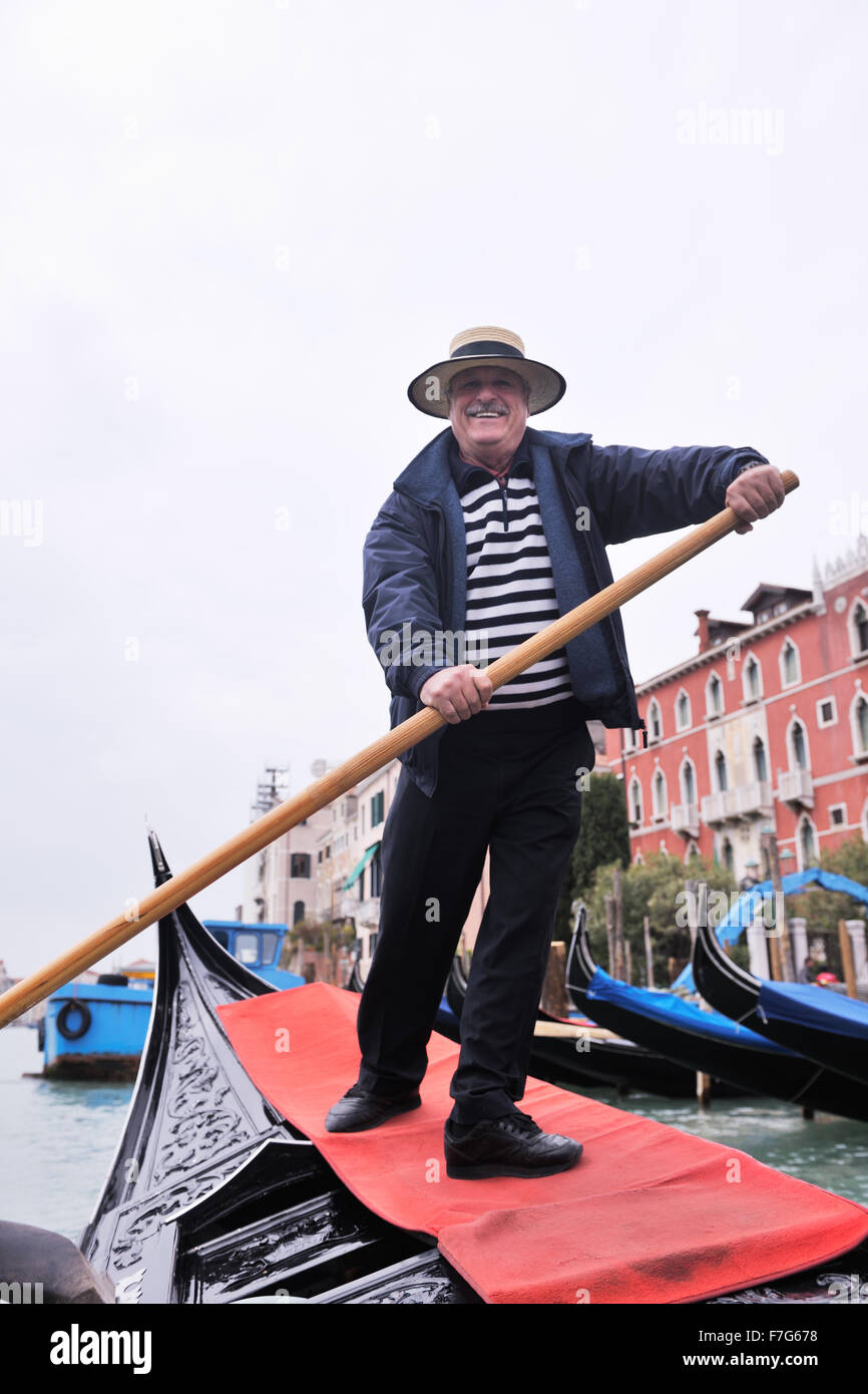 Venice - April 04: Gondoliero sailing in Venice, April 23, 2012, Venice ...