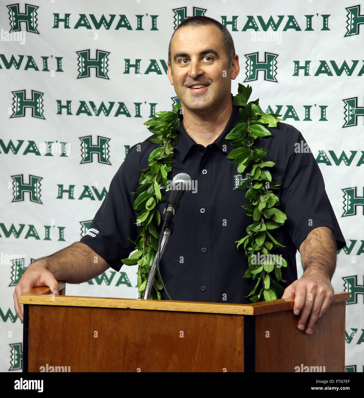 November 30, 2015 - The University of Hawaii held a press conference to ...