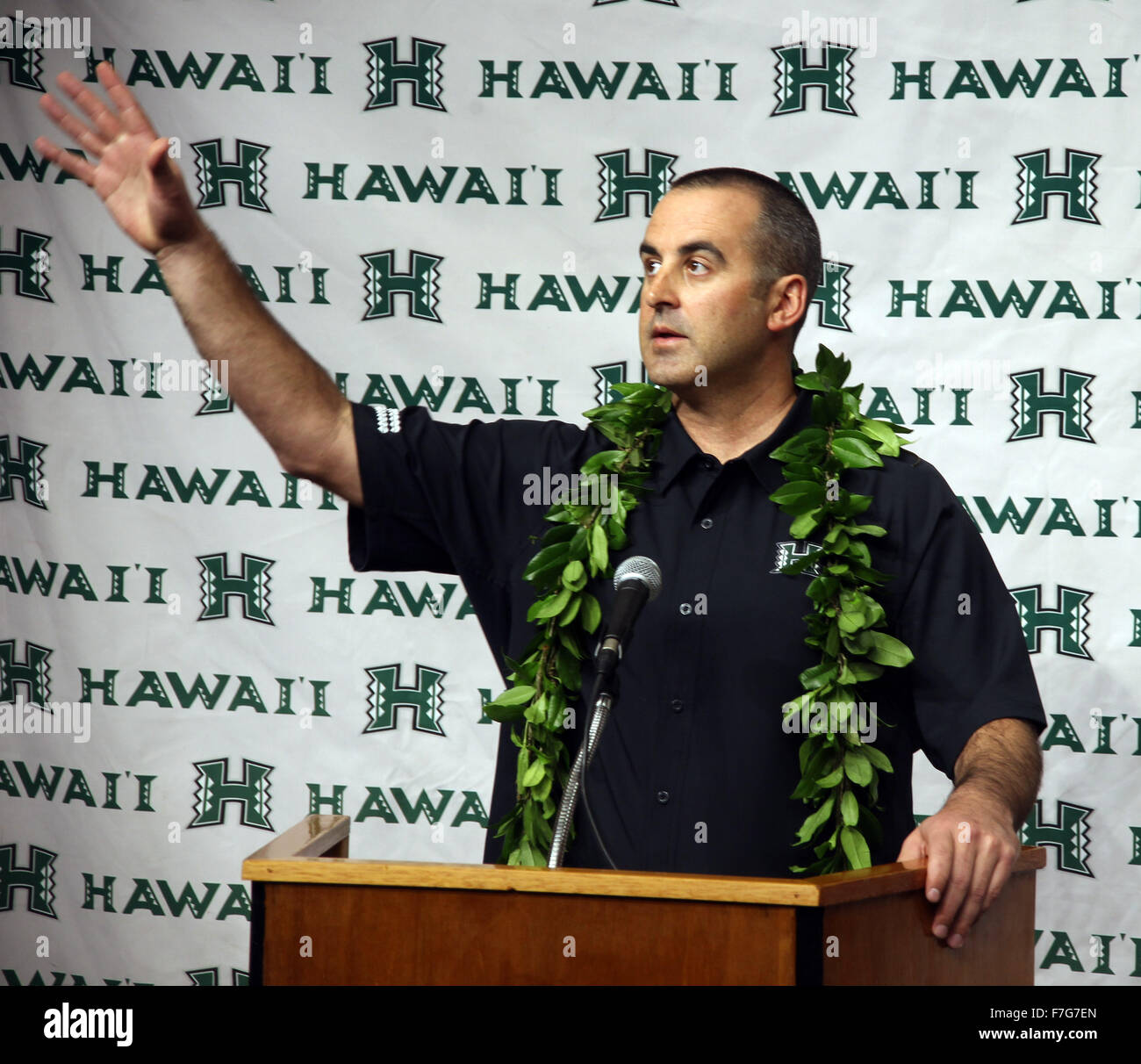November 30, 2015 - The University of Hawaii held a press conference to ...