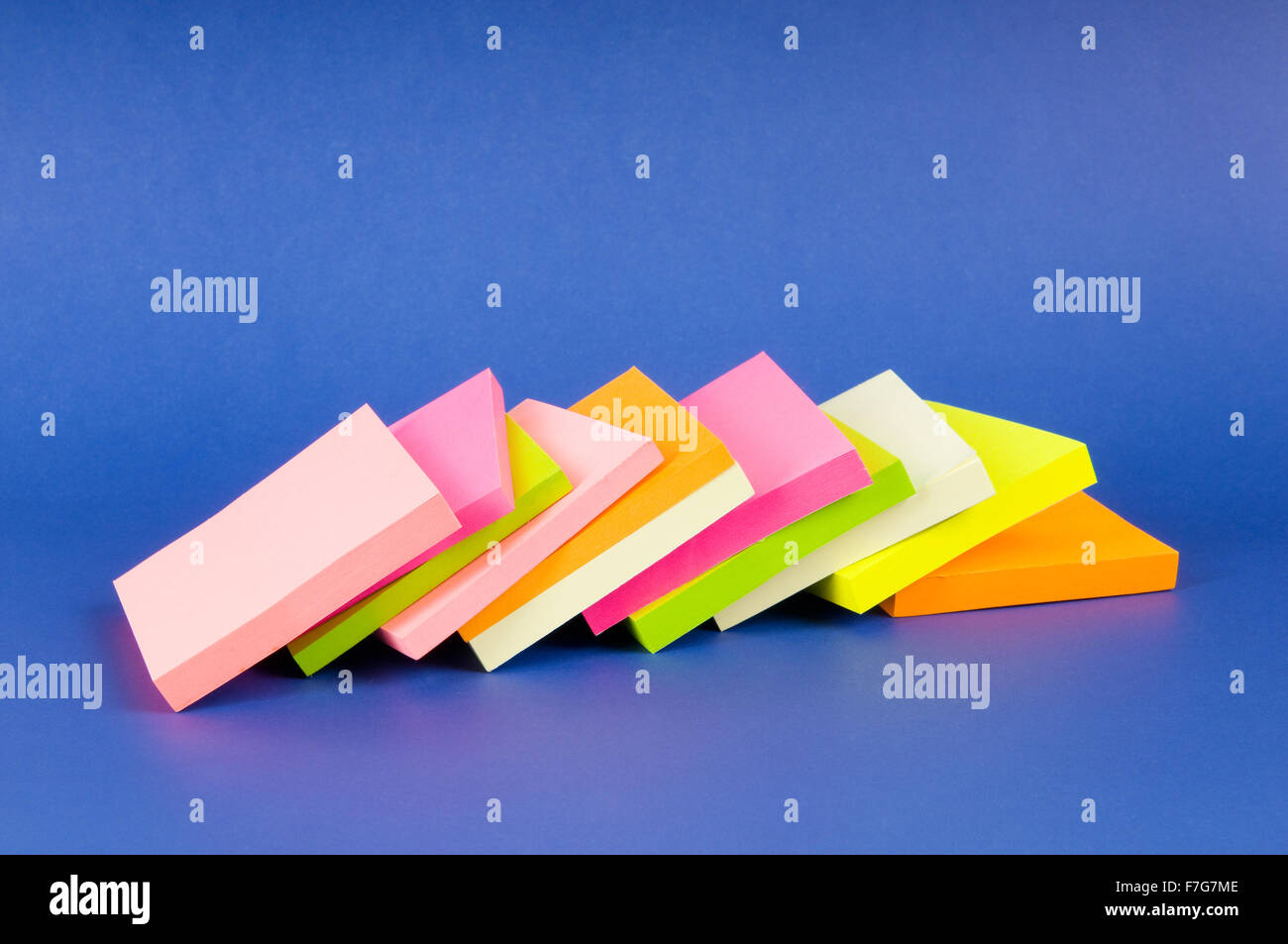 Colorful reminder notes on the color background Stock Photo - Alamy