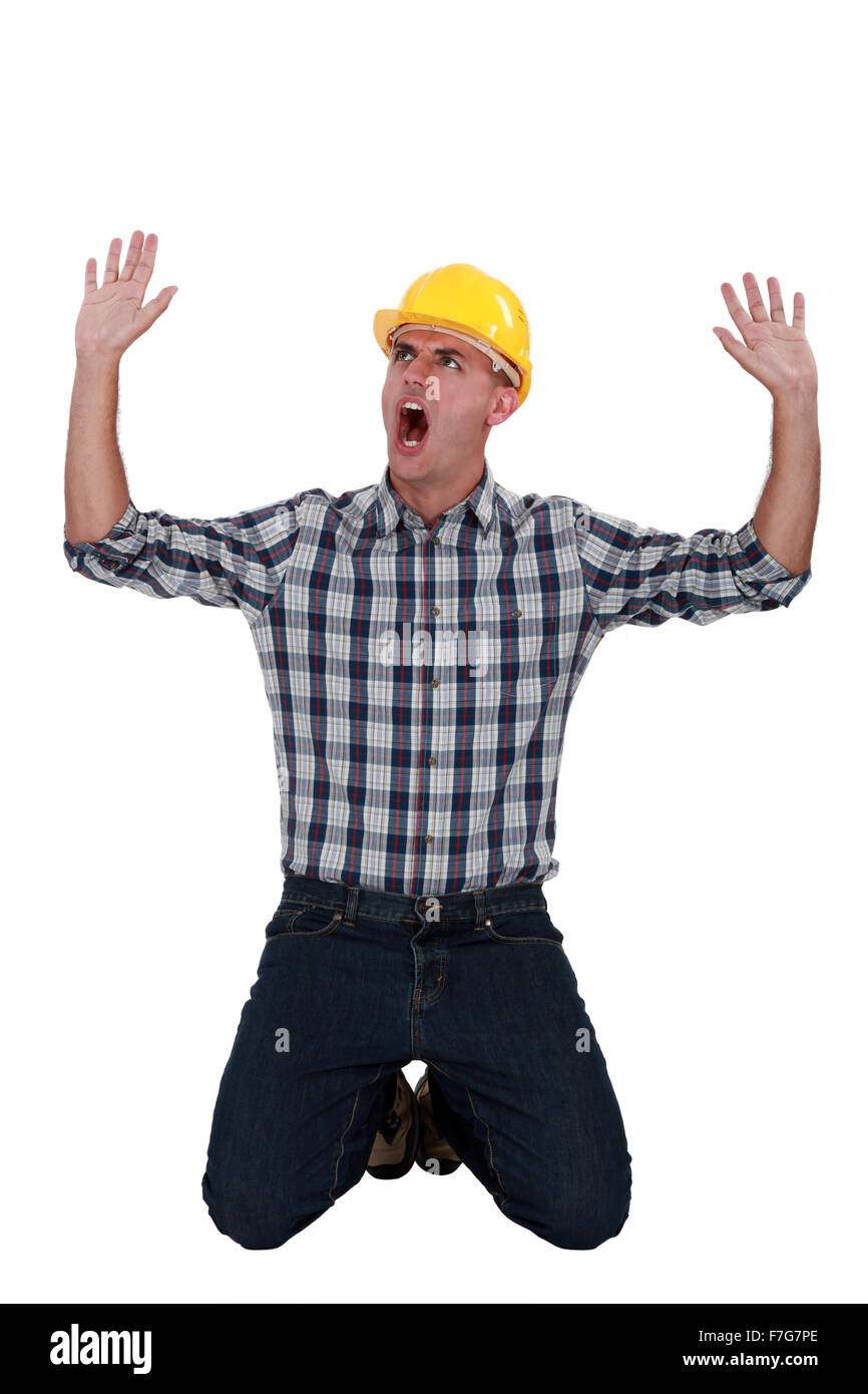 Screaming emotional angry man Cut Out Stock Images & Pictures - Alamy