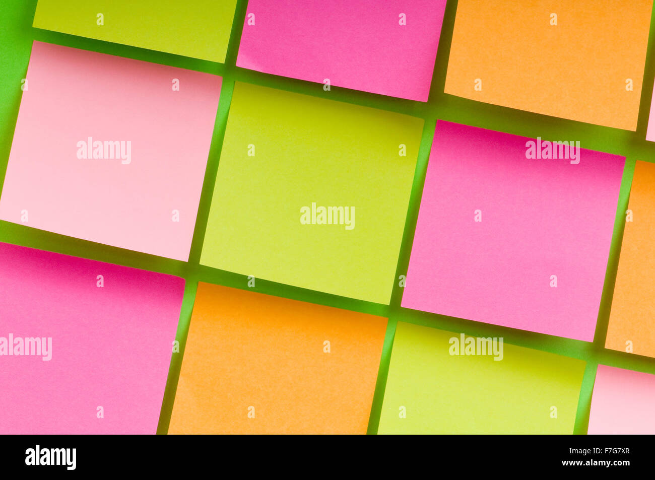 Reminder notes on the bright colorful paper Stock Photo - Alamy