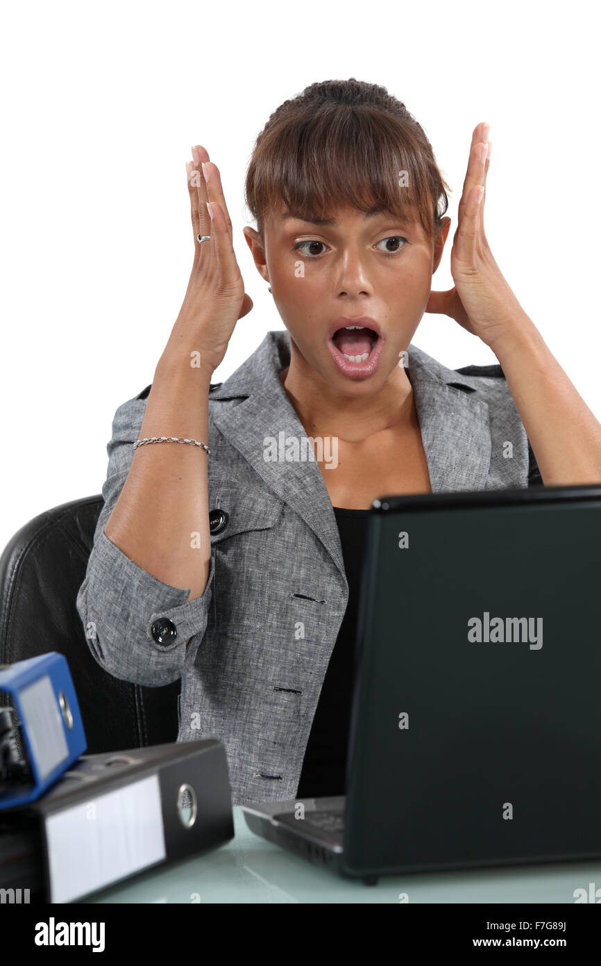 A forgetful secretary Stock Photo - Alamy