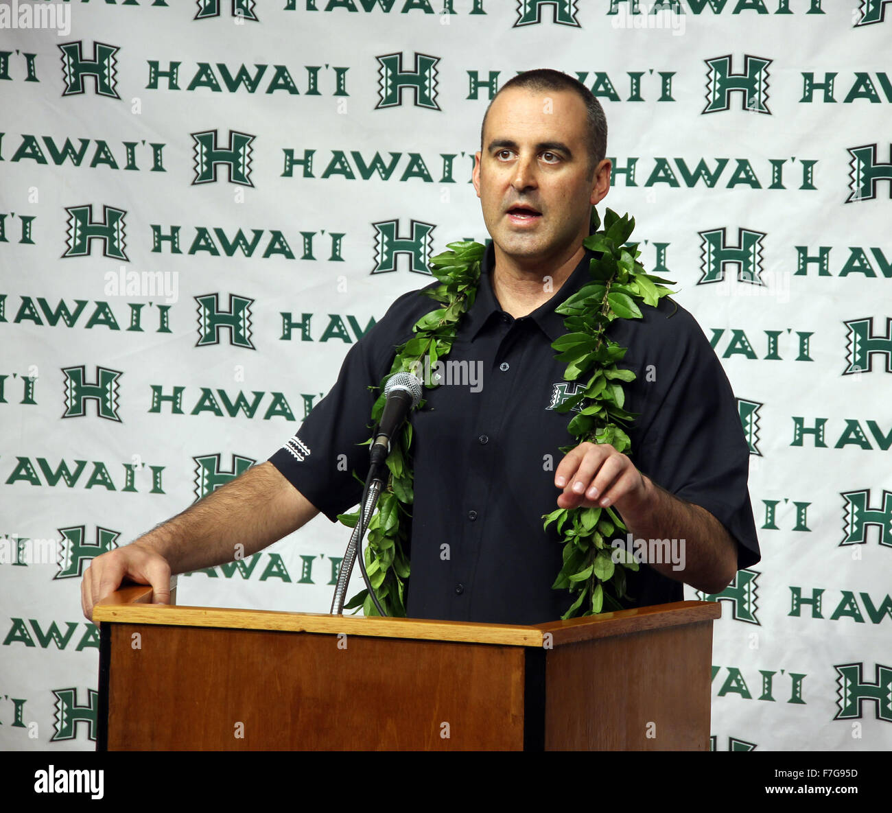 November 30, 2015 - The University of Hawaii held a press conference to ...
