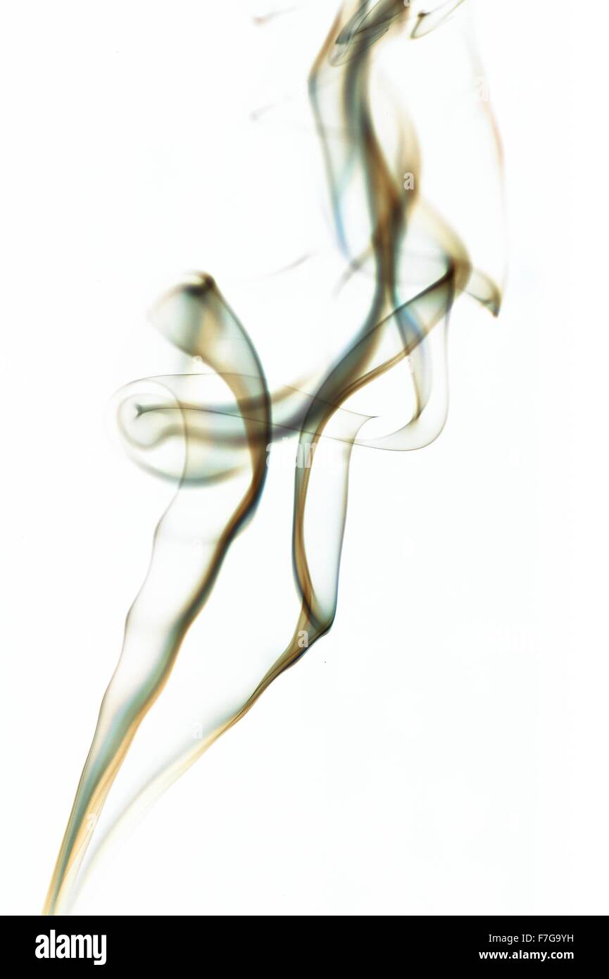 A studio photo of a insense candle smoke Stock Photo - Alamy