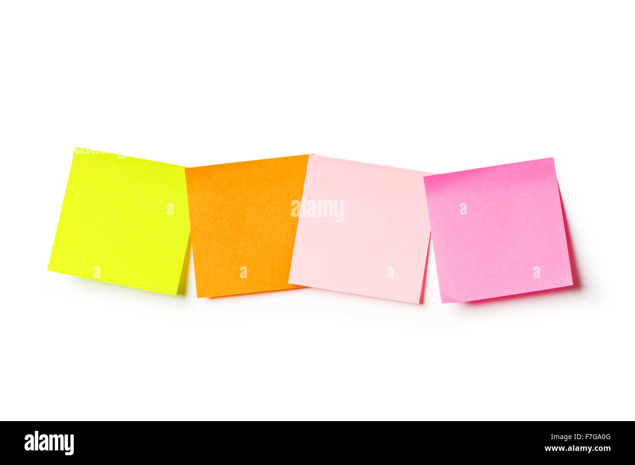 Reminder notes isolated on the white background Stock Photo - Alamy