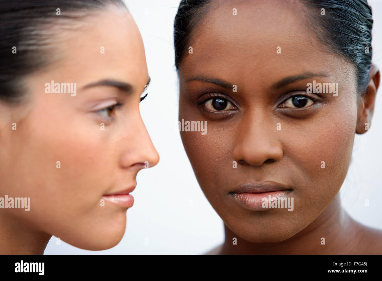 Close-up of two women Stock Photo - Alamy