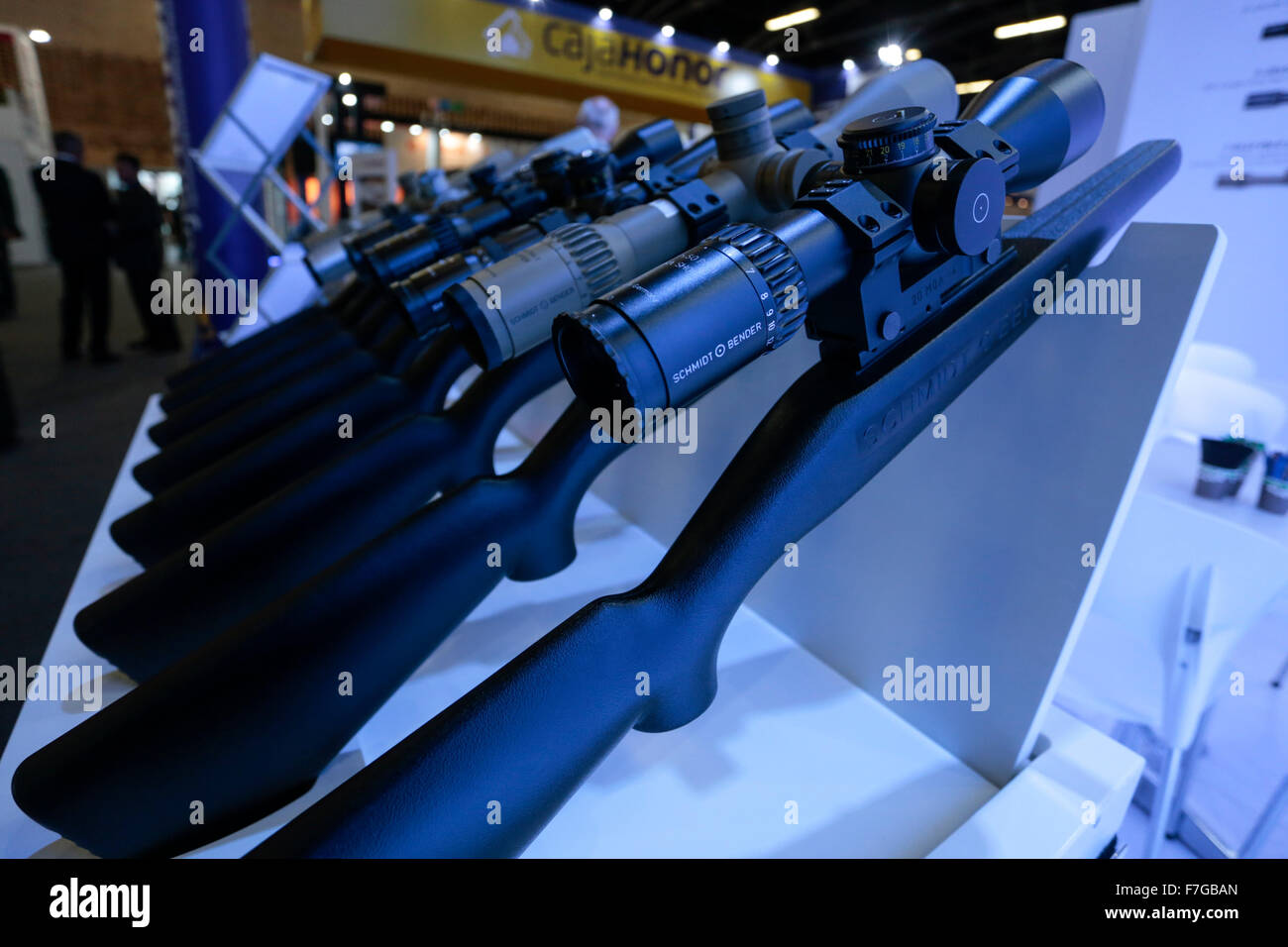 Bogota, Colombia. 30th Nov, 2015. Weapons are on display during the ...