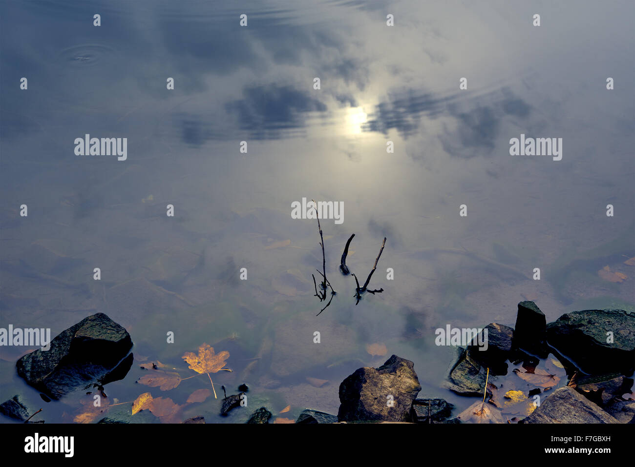 Clear transparent water reflection clouds hi-res stock photography and ...