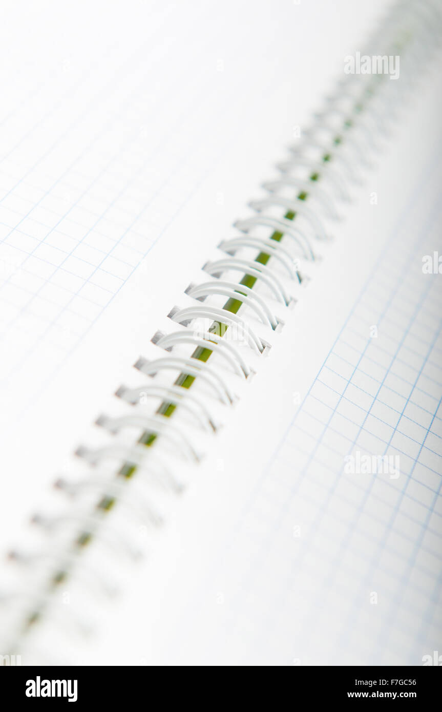 Open pages of spiral notepad Stock Photo - Alamy