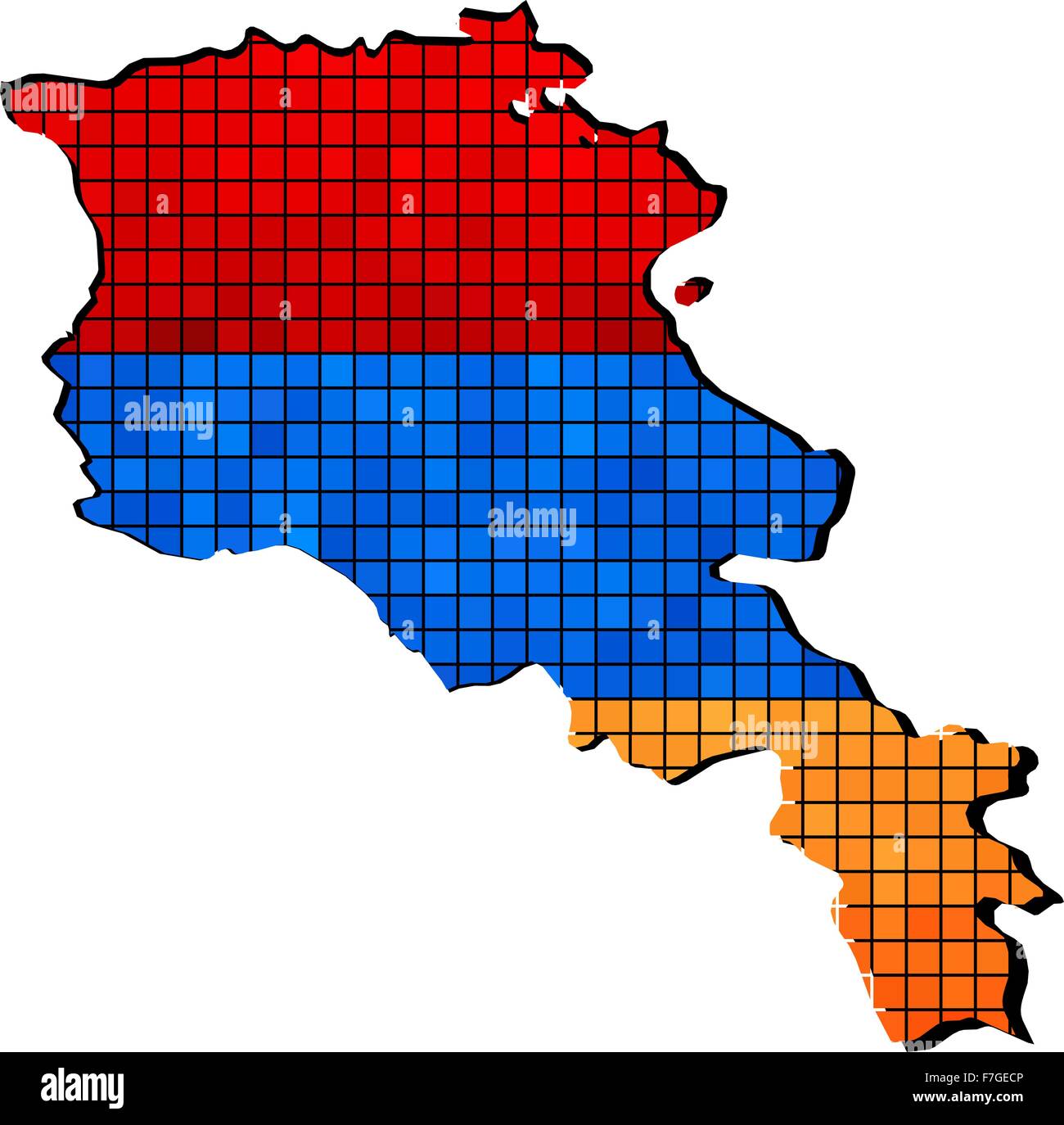 Armenia map hi-res stock photography and images - Alamy