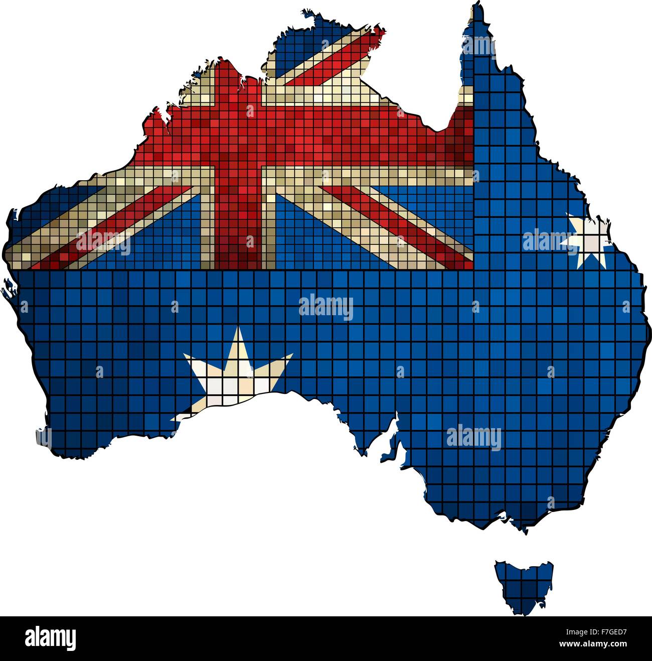 Australia map with flag inside Stock Vector Image & Art - Alamy