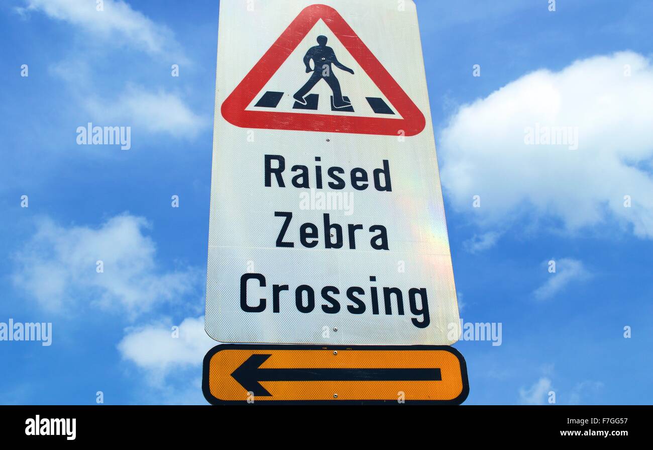 Zebra crossing board Stock Photo - Alamy