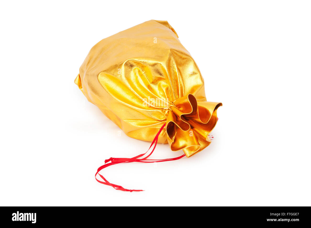 Golden sacks full of something good Stock Photo - Alamy