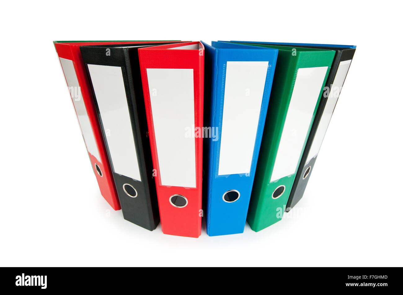 Office folders isolated on the white background Stock Photo - Alamy