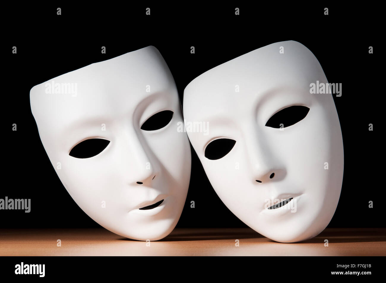 Masks with theatre concept Stock Photo - Alamy