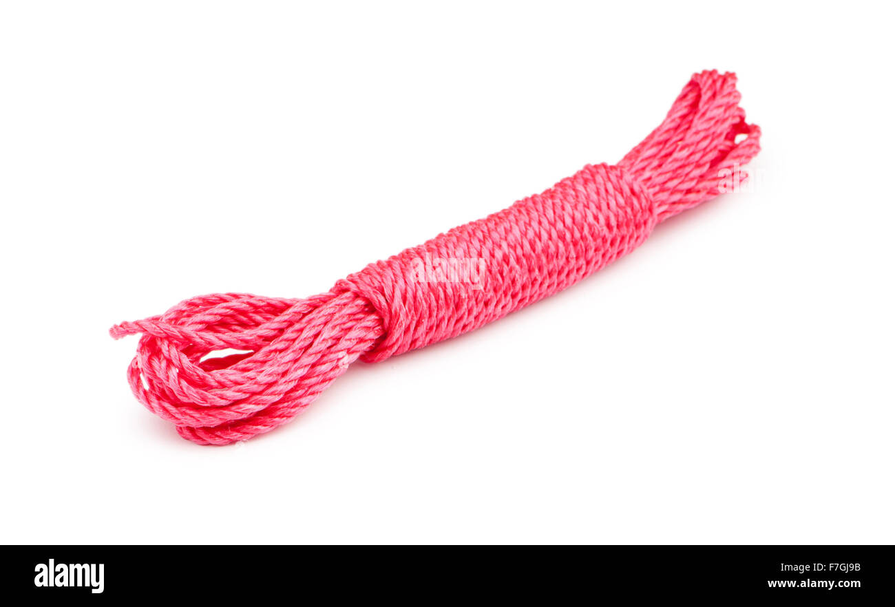 Colourful rope isolated on the white background Stock Photo - Alamy