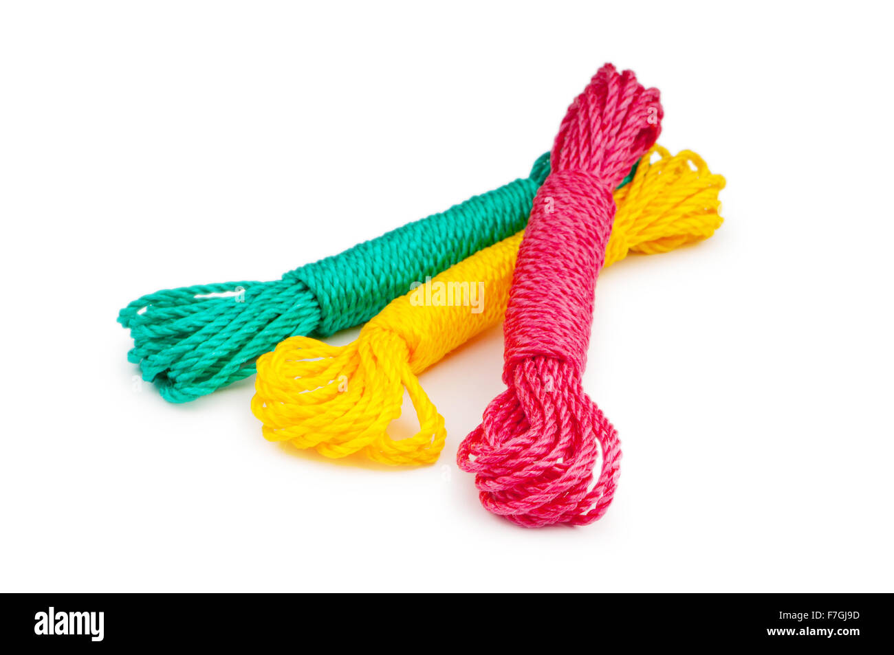Colourful rope isolated on the white background Stock Photo - Alamy
