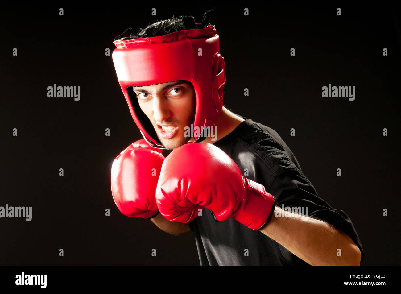 Funny boxer isolated on white Stock Photo - Alamy