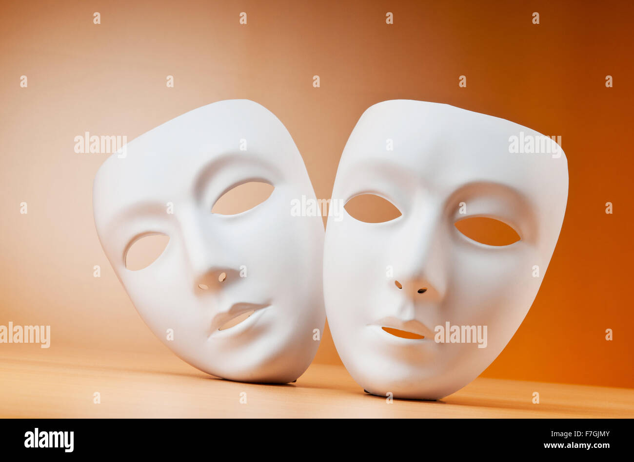 Masks with theatre concept Stock Photo - Alamy